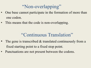 Genetic code ppt | PPTX | Programming Languages | Computing