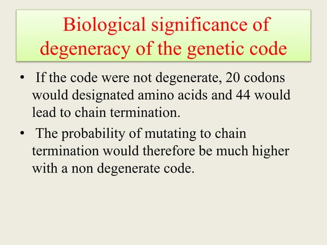 Genetic code ppt | PPTX | Programming Languages | Computing