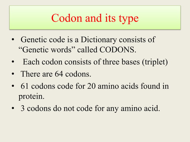 Genetic code ppt | PPTX | Programming Languages | Computing