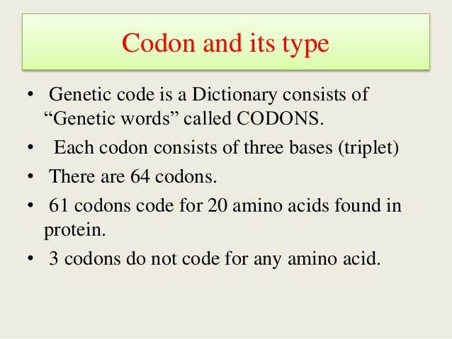 Genetic code ppt