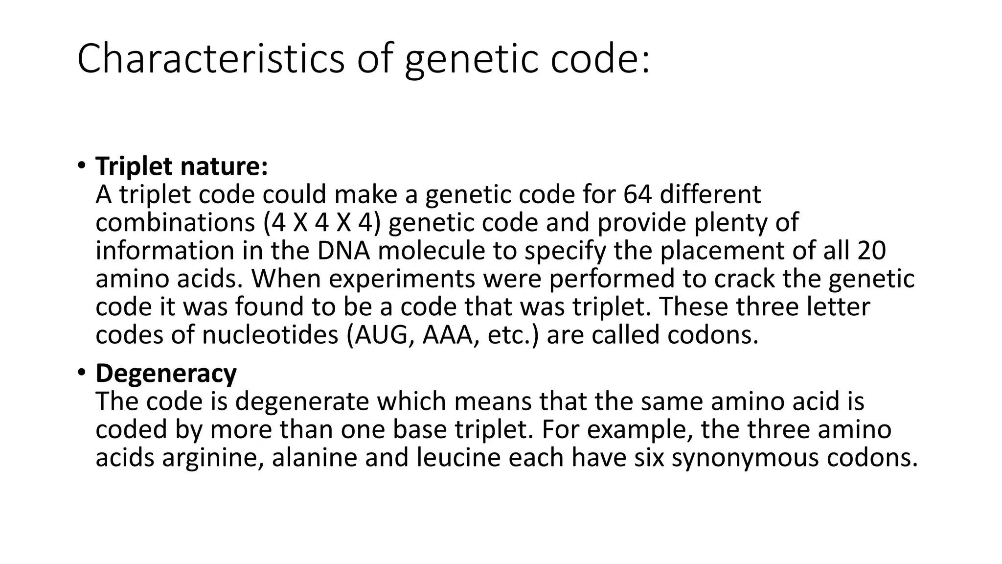 Genetic code | PPTX