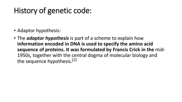 Genetic code | PPTX