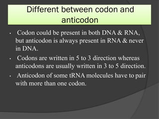 Geneticcode ppt | PPTX | Programming Languages | Computing