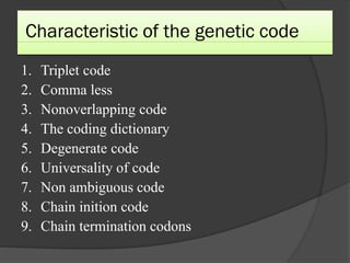 Geneticcode ppt | PPTX | Programming Languages | Computing