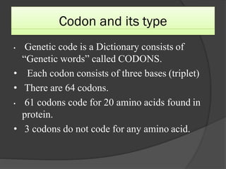 Geneticcode ppt | PPTX | Programming Languages | Computing