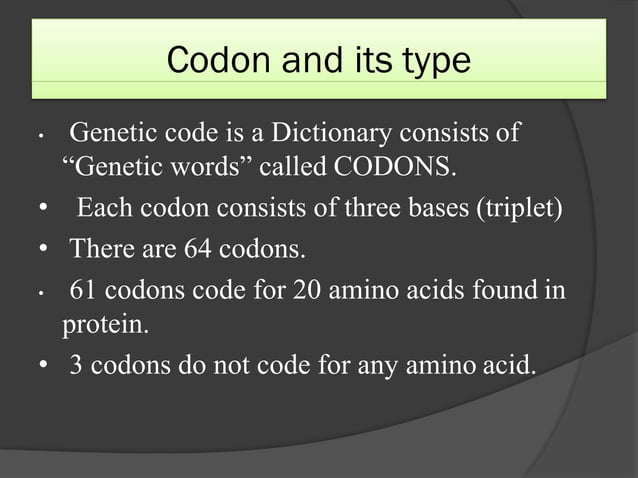 Geneticcode ppt | PPTX | Programming Languages | Computing