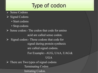 Geneticcode ppt | PPTX | Programming Languages | Computing