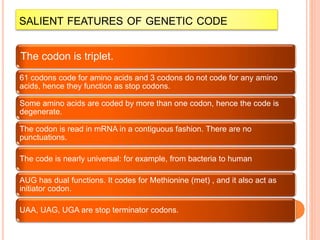 GENETIC CODE | PPTX