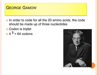 GENETIC CODE | PPTX