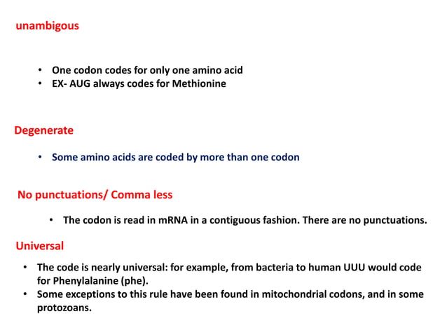 GENETIC CODE Class XII Biology NCERT based.pptx | Chemistry | Science