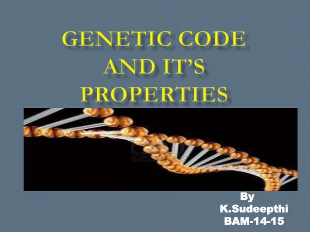Genetic code | PPT