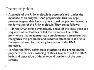 Genetic code & transcription | PPTX