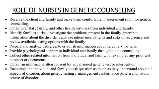 genetic councelling.pptx nursing ppt good | PPT