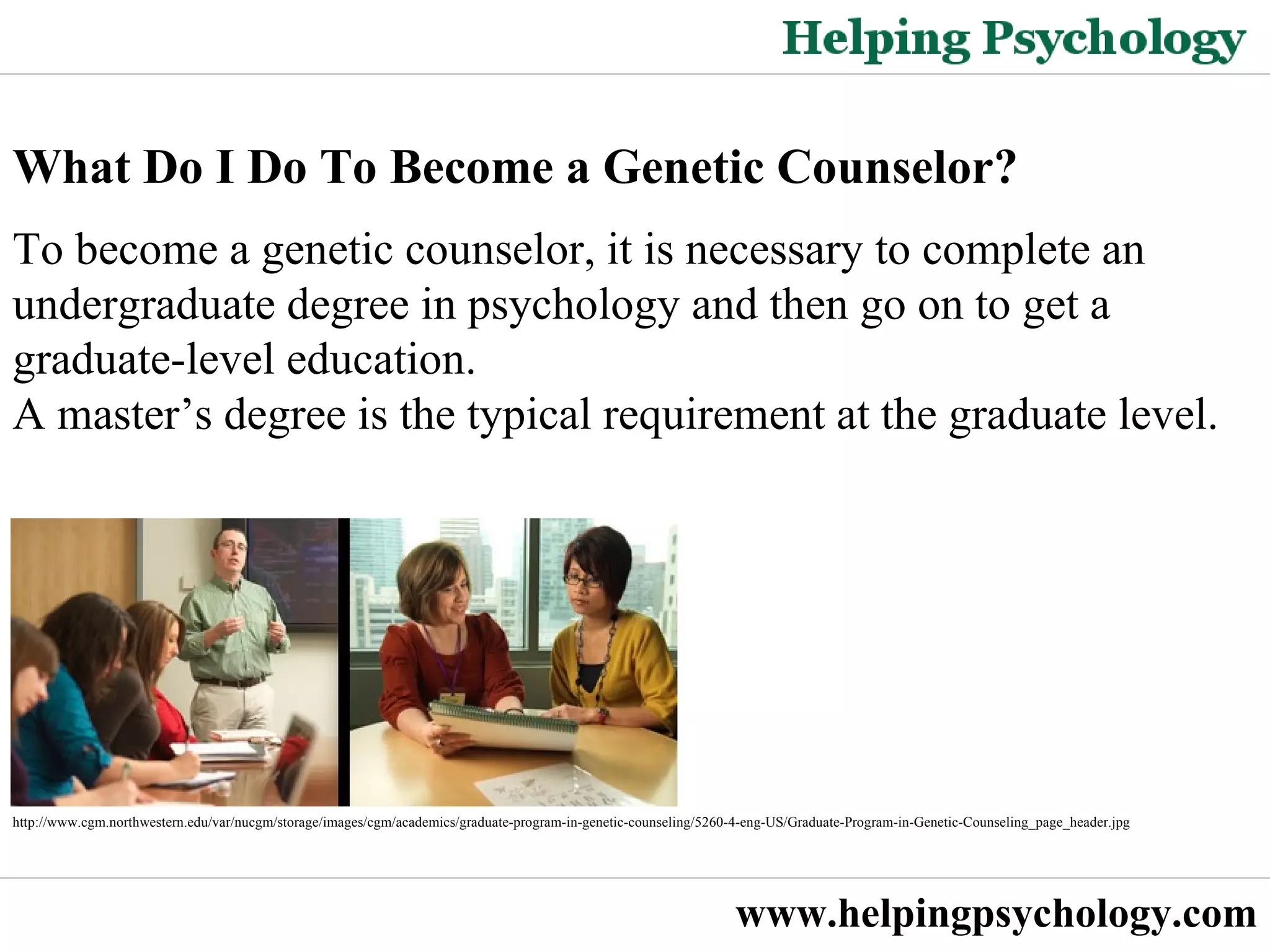 Genetic Counseling - Predicting The Future | PPT