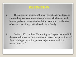 Genetic counseling | PPT