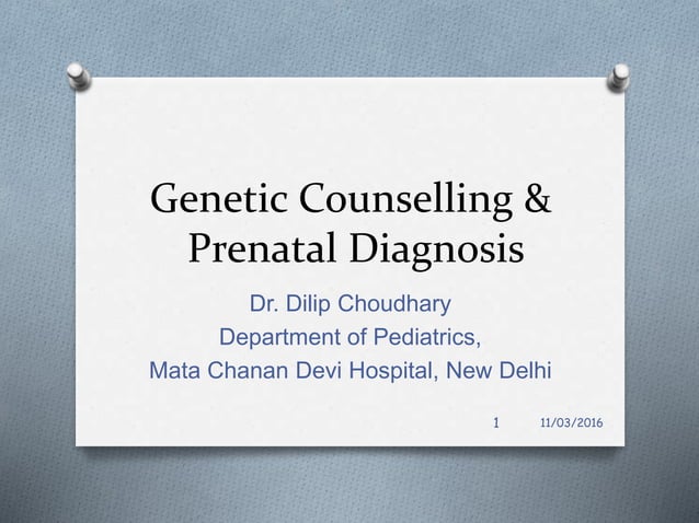 Genetic counselling & Prenatal Diagnosis | PPTX | Pregnancy | Reproductive Health