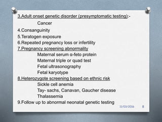 Genetic counselling & Prenatal Diagnosis | PPTX