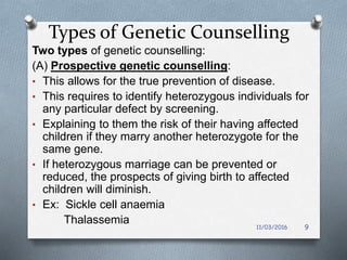 Genetic counselling & Prenatal Diagnosis | PPTX