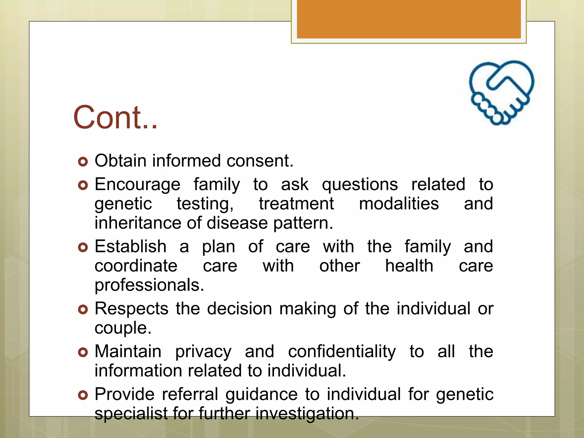 Genetic counseling: indications, types, purposes, beneficiaries, phases ...