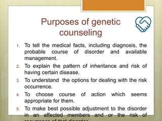 Genetic counseling: indications, types, purposes, beneficiaries, phases ...