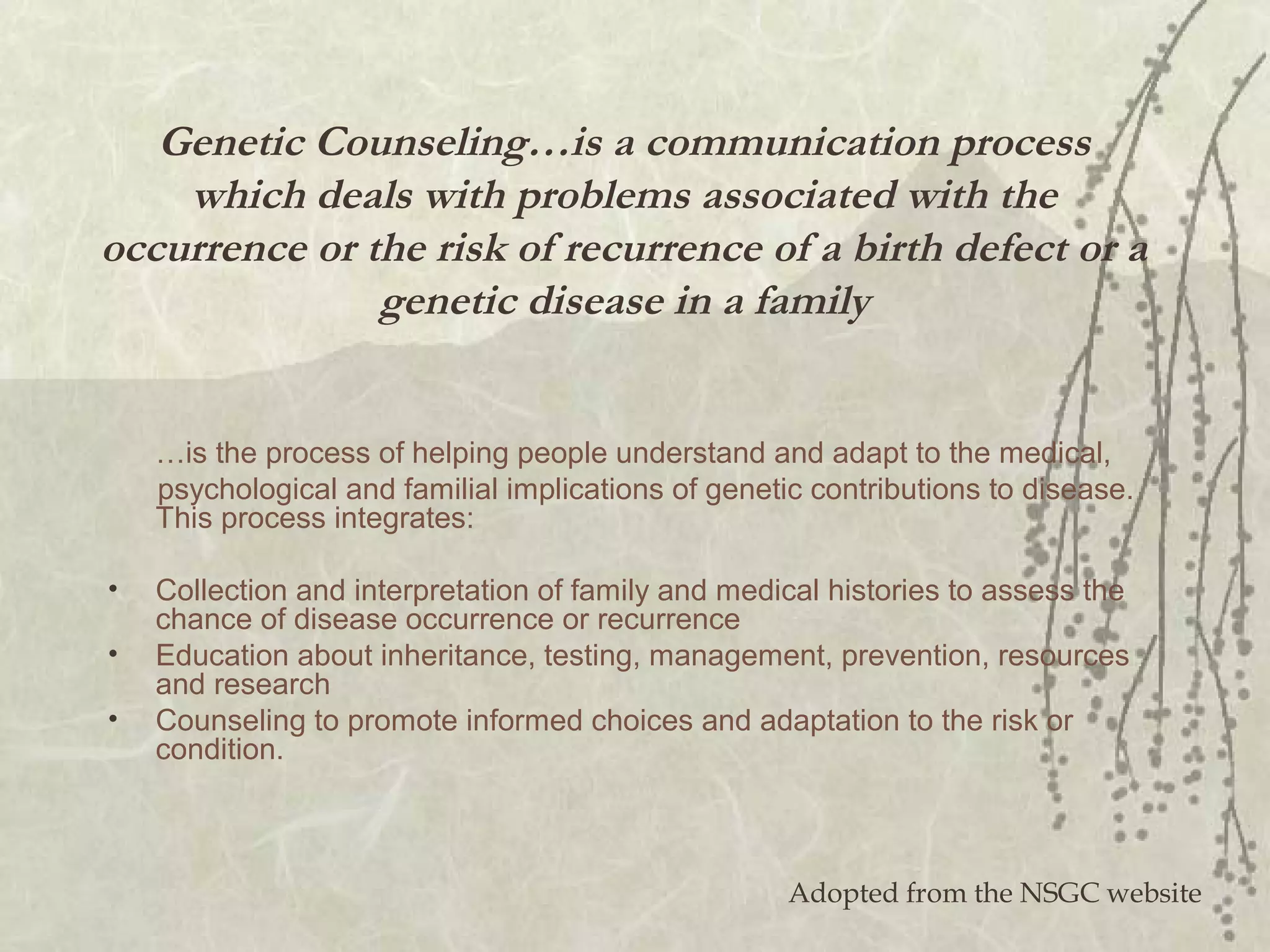 Genetic counseling | PPT