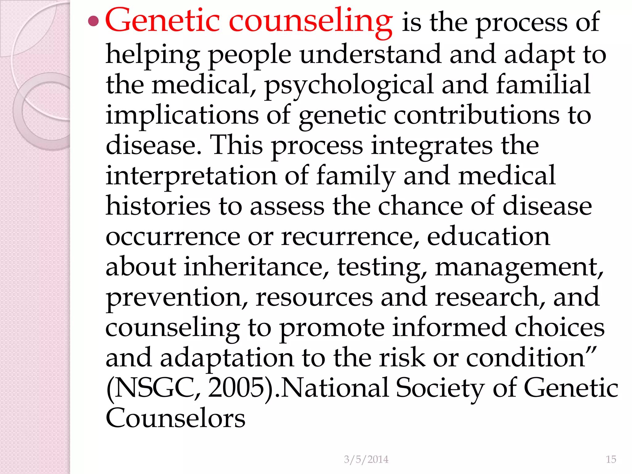 Genetic counselling | PPTX