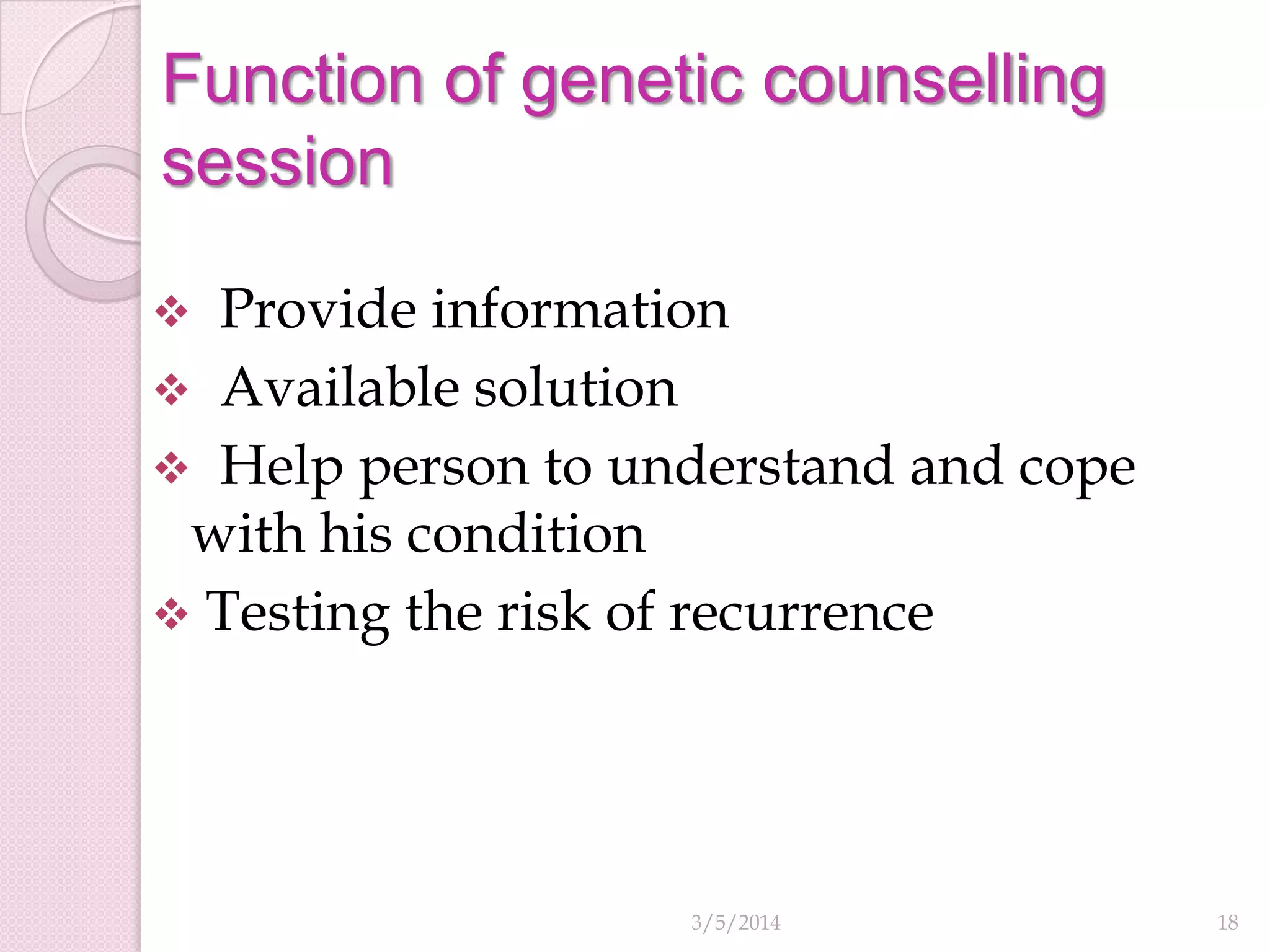 Genetic counselling | PPTX