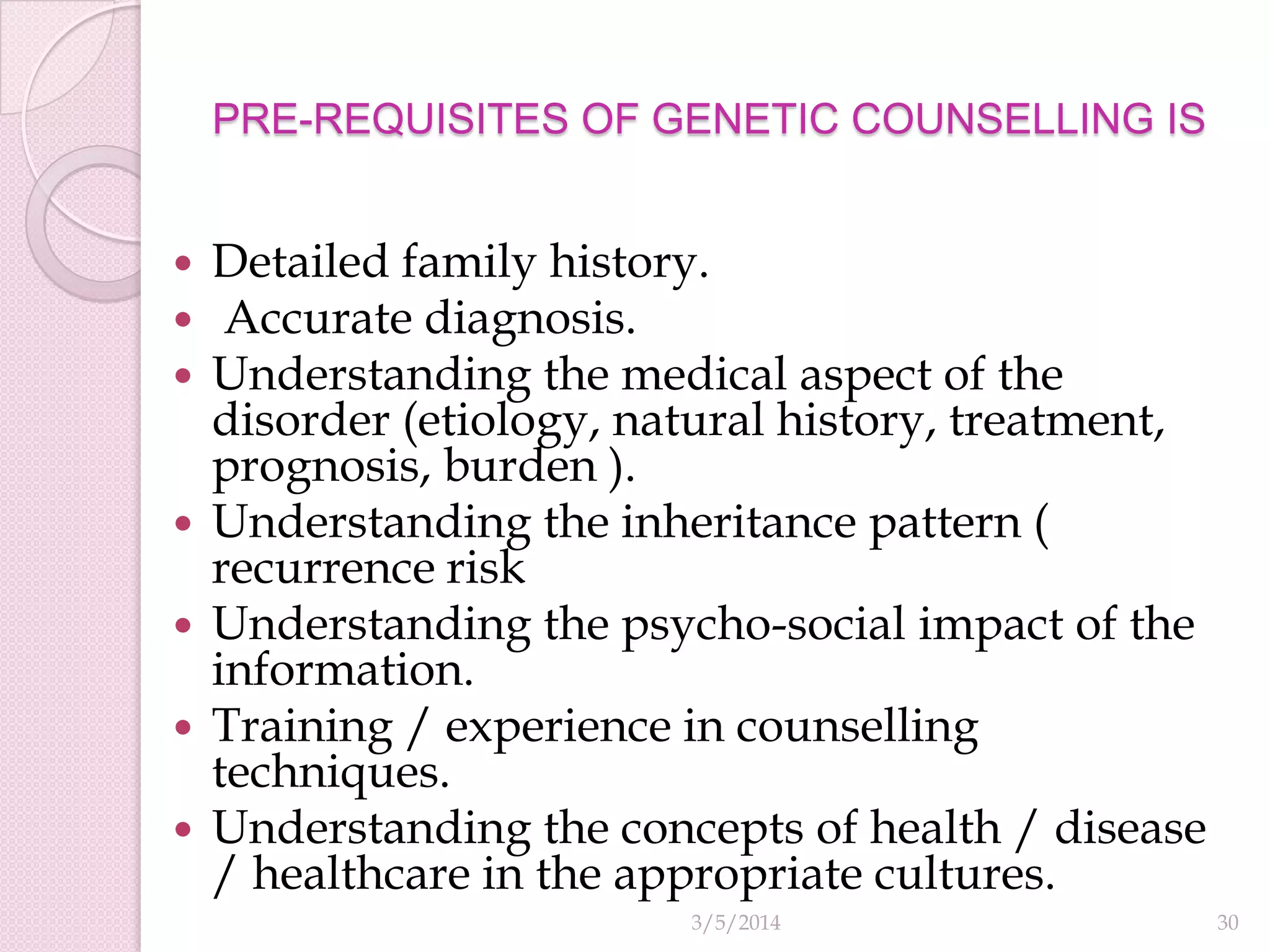 Genetic counselling | PPTX