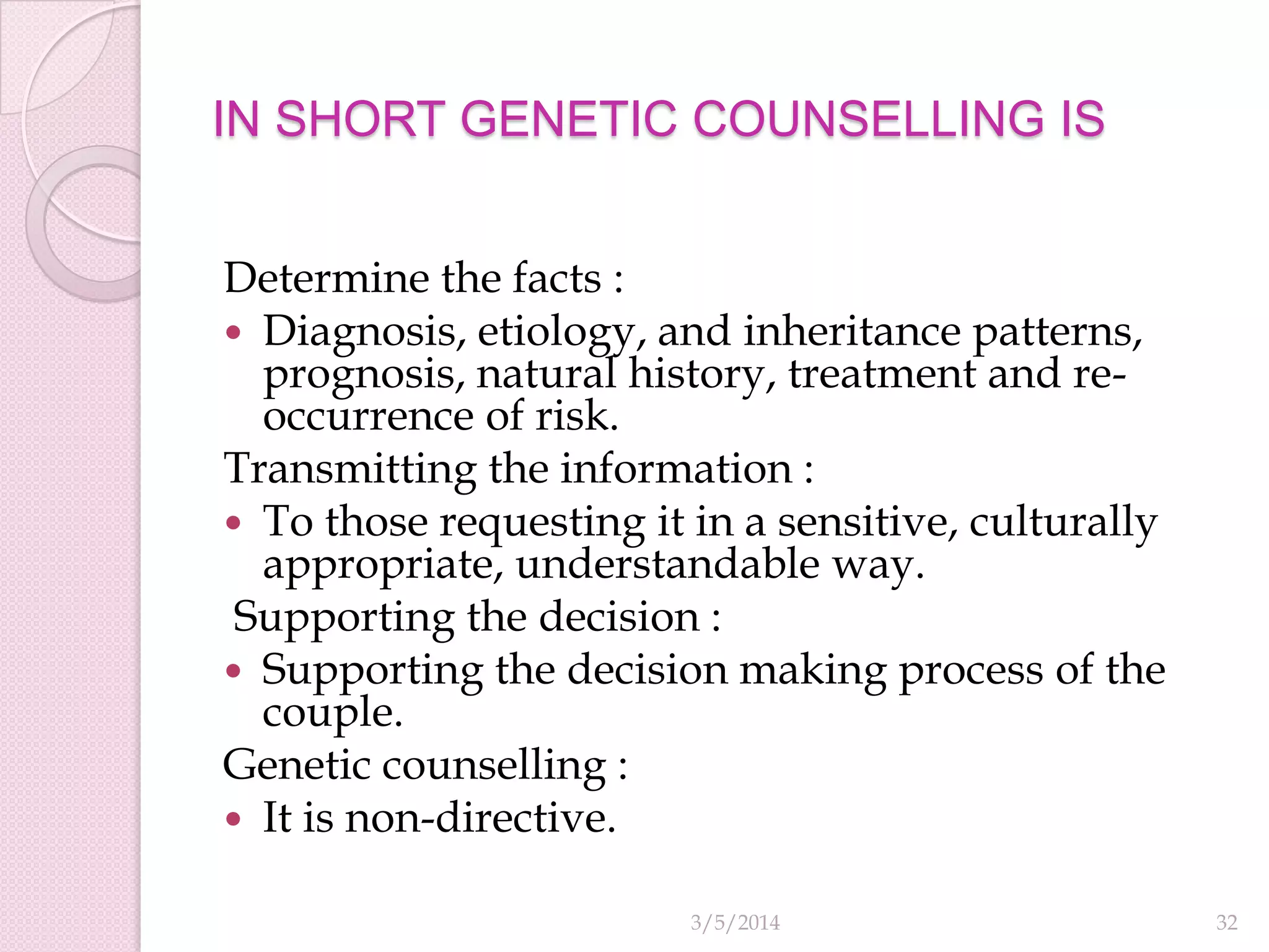 Genetic counselling | PPTX