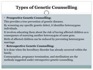 GENETIC COUNSELLING (BSc NURSING, GNM, ANM.pptx