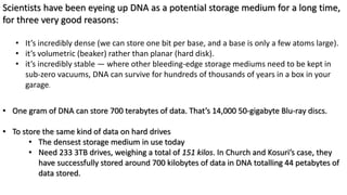 Genetic data storage | PPTX