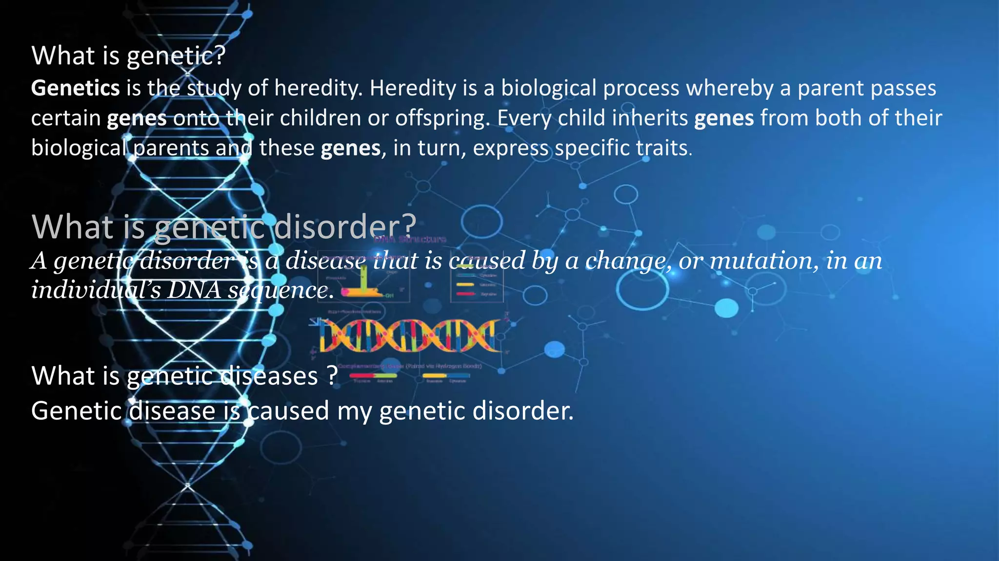 Genetic diseases. | PPTX