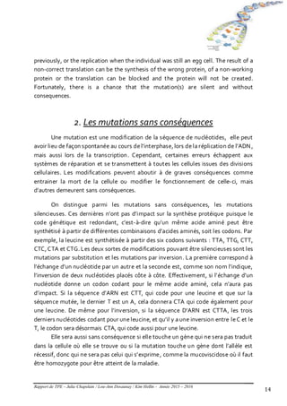 Genetic diseases tpe final - 2016 | DOCX