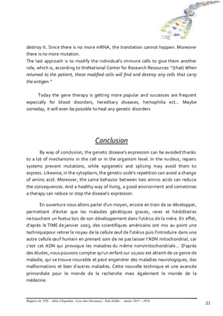 Genetic diseases tpe final - 2016 | DOCX