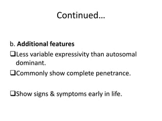 Genetic diseases lecture | PPTX