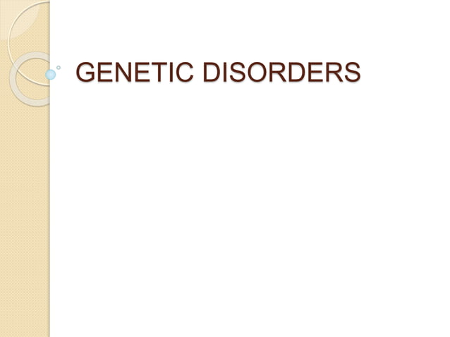 Genetic disorder | PPT