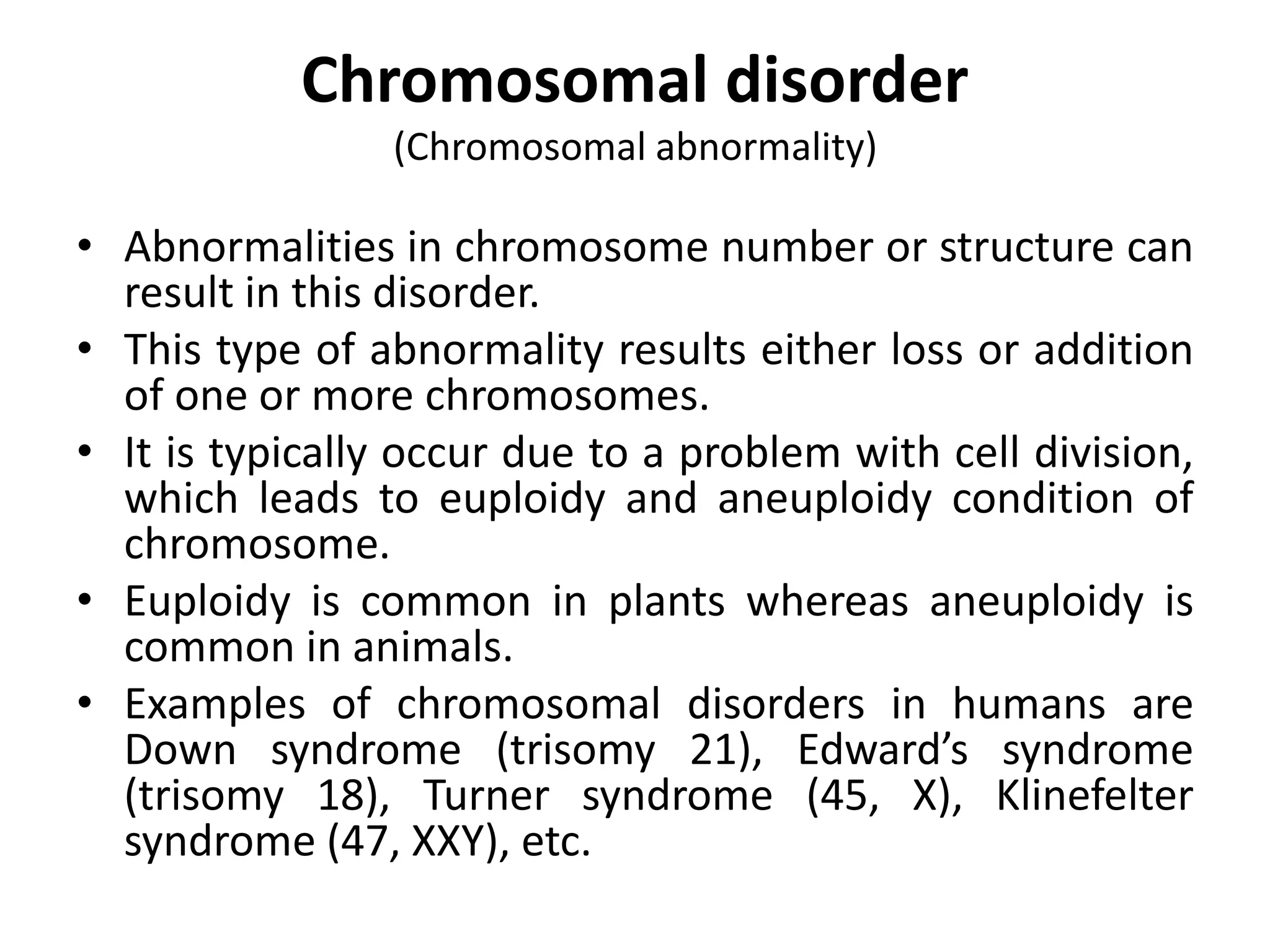 Genetic disorder or Genetically transmitted disease | PPTX