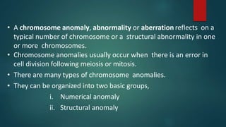 Genetic disorder and Chromosomal abnormalities | PPTX