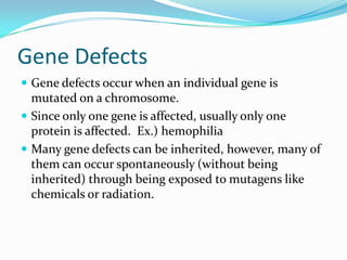 Genetic disorders | PPTX
