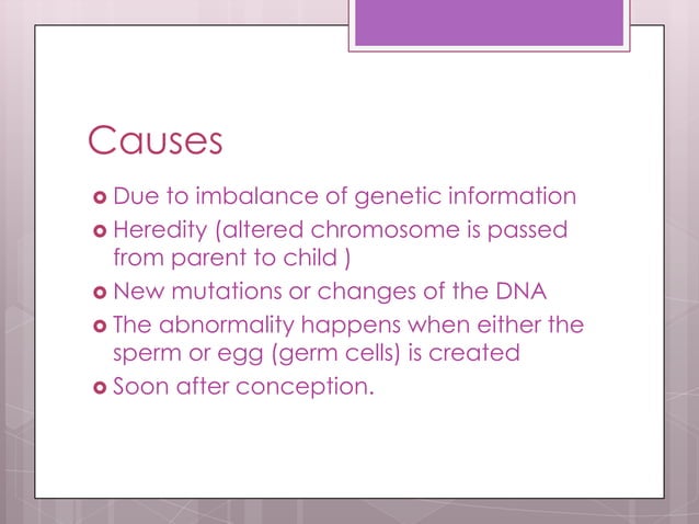Genetic disorders | PPTX | Reproductive Health | Diseases and Conditions