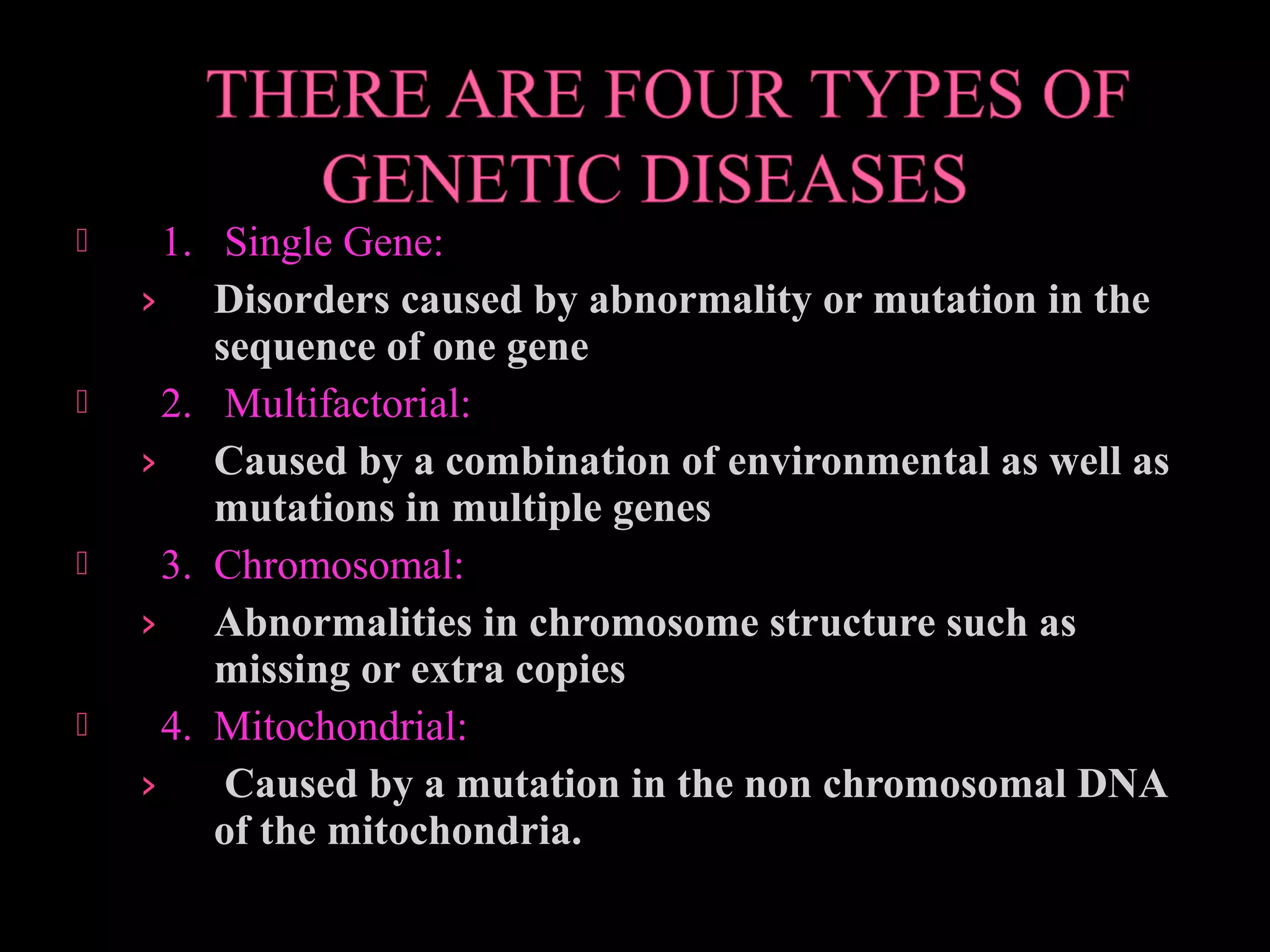 COMMON GENETIC DISORDERS | PPT