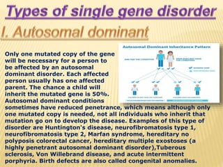 Genetic disorders | PPTX