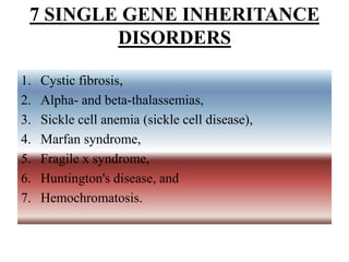 GENETIC DISORDERS | PPTX