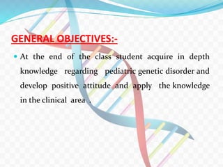 Genetic disorders | PPTX