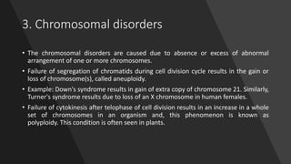 Genetic Disorders - Class XII - Biology | PPTX