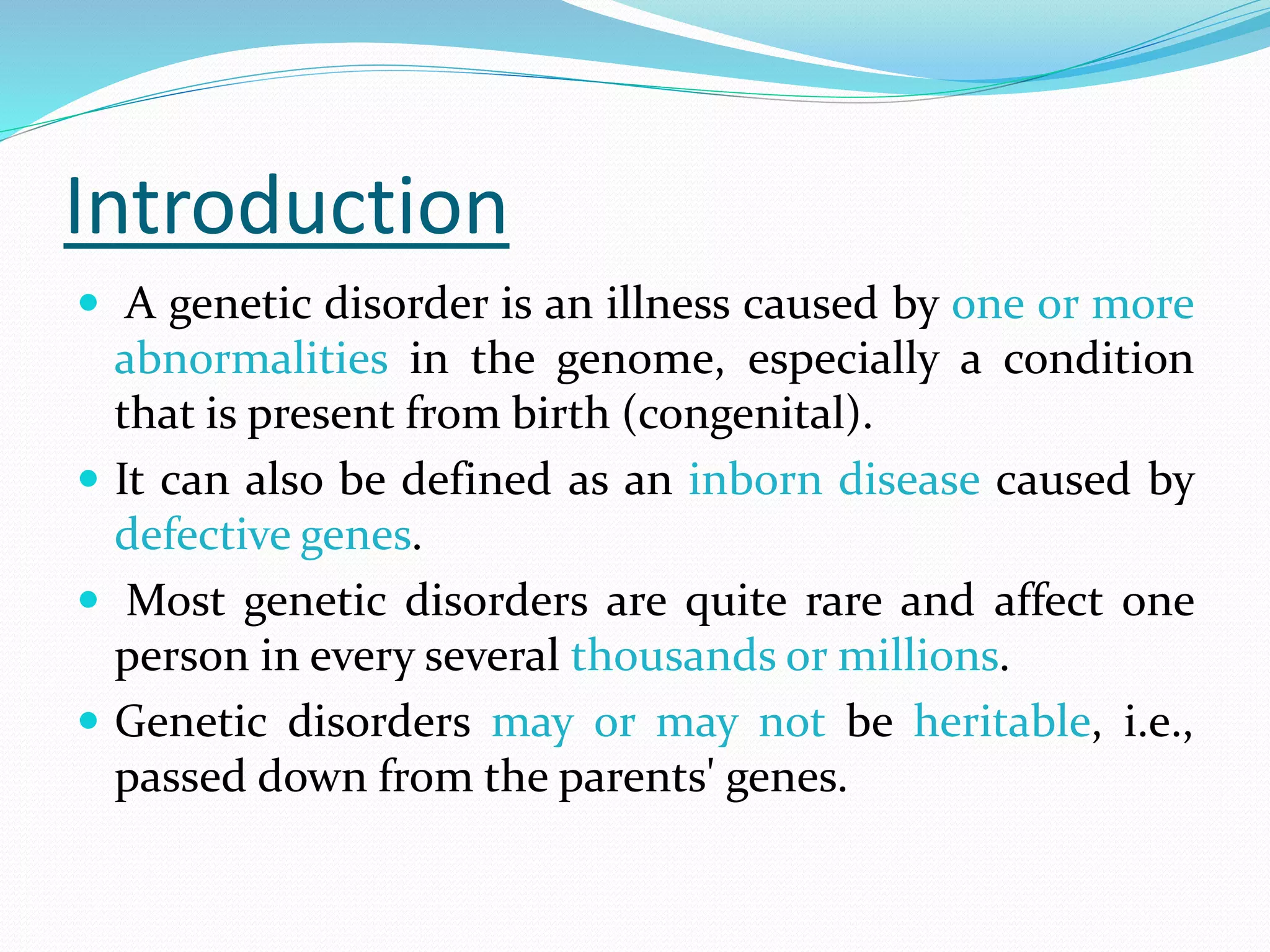 Genetic disorders pdf | PDF