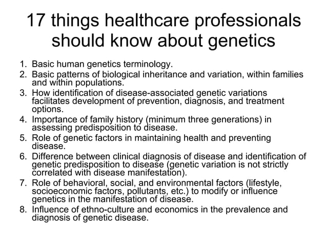 Genetic Disorders Fac 2007 | PPT