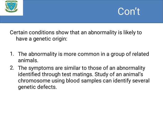 Genetic disorders in cattle | PDF