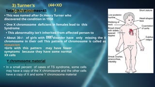 Genetic and Chromosomal Disorders in Humans | PPTX