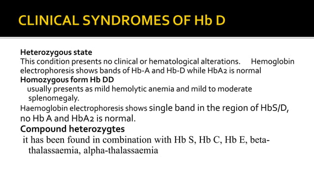 Genetic disorders of haemoglobin | PPTX | Blood Disorders | Diseases ...